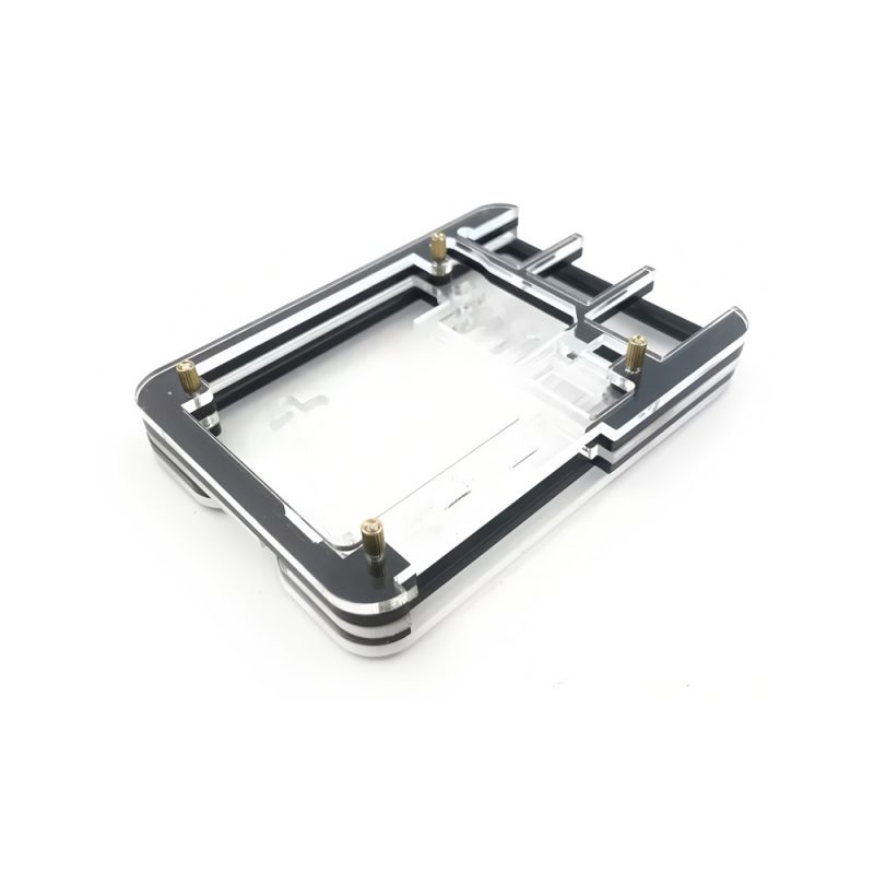 Acrylic Multilayer 5 Layer Case for Raspberry 5 supporting fans, Black ...