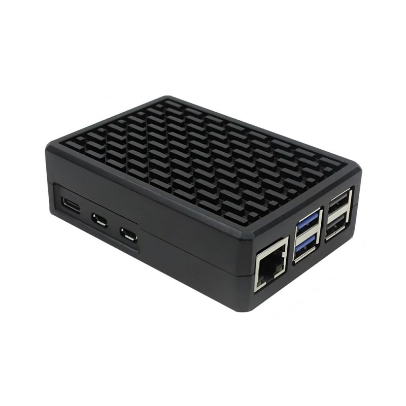 Black Aluminum Alloy Case for Raspberry Pi 5B – ADMA Electronics