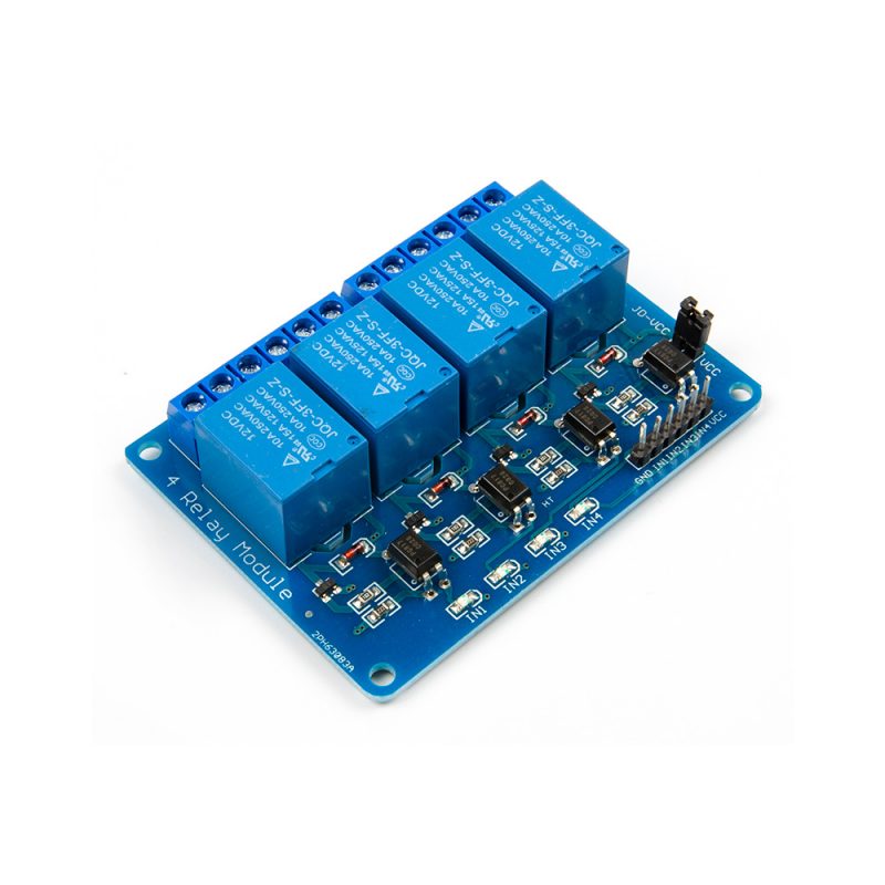 12V 10A 4 Channel Relay Module with Optocoupler Support Low-Level ...