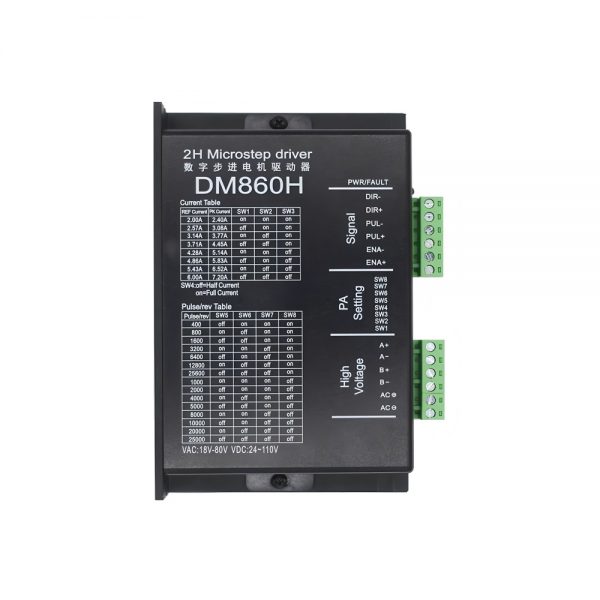 DM860H Stepper Motor Driver Module, DC24V-110V/AC18V-80V, 7.2A, 128 ...