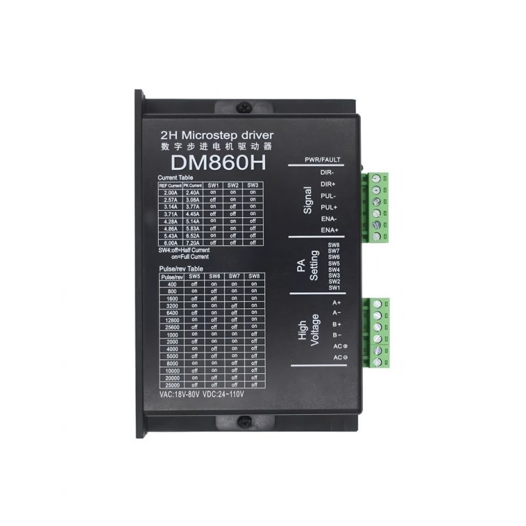 DM860H Stepper Motor Driver Module, DC24V-110V/AC18V-80V, 7.2A, 128 ...