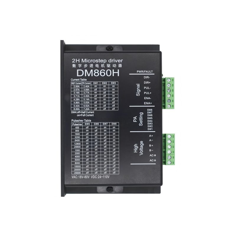 DM860H Stepper Motor Driver Module, DC24V-110V/AC18V-80V, 7.2A, 128 ...